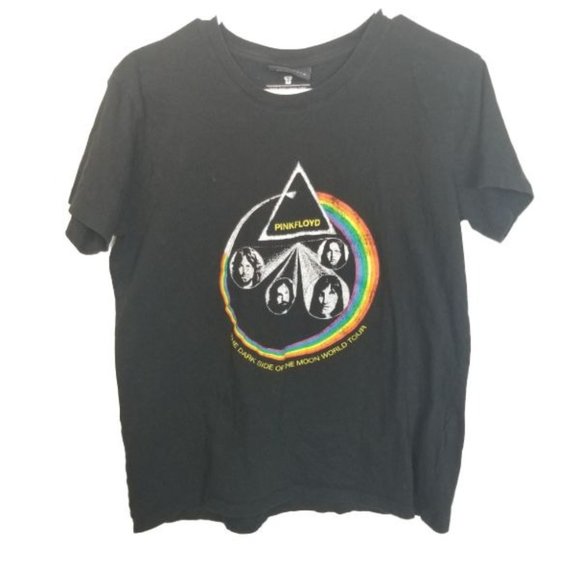 Pink Floyd | Tops | Pink Floyd Women Large Black Dark Side Of The Moon ...